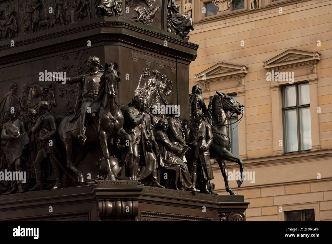 13 May 2019 Berlin, Germany -Equestrian statue of Frederick the Great ...
