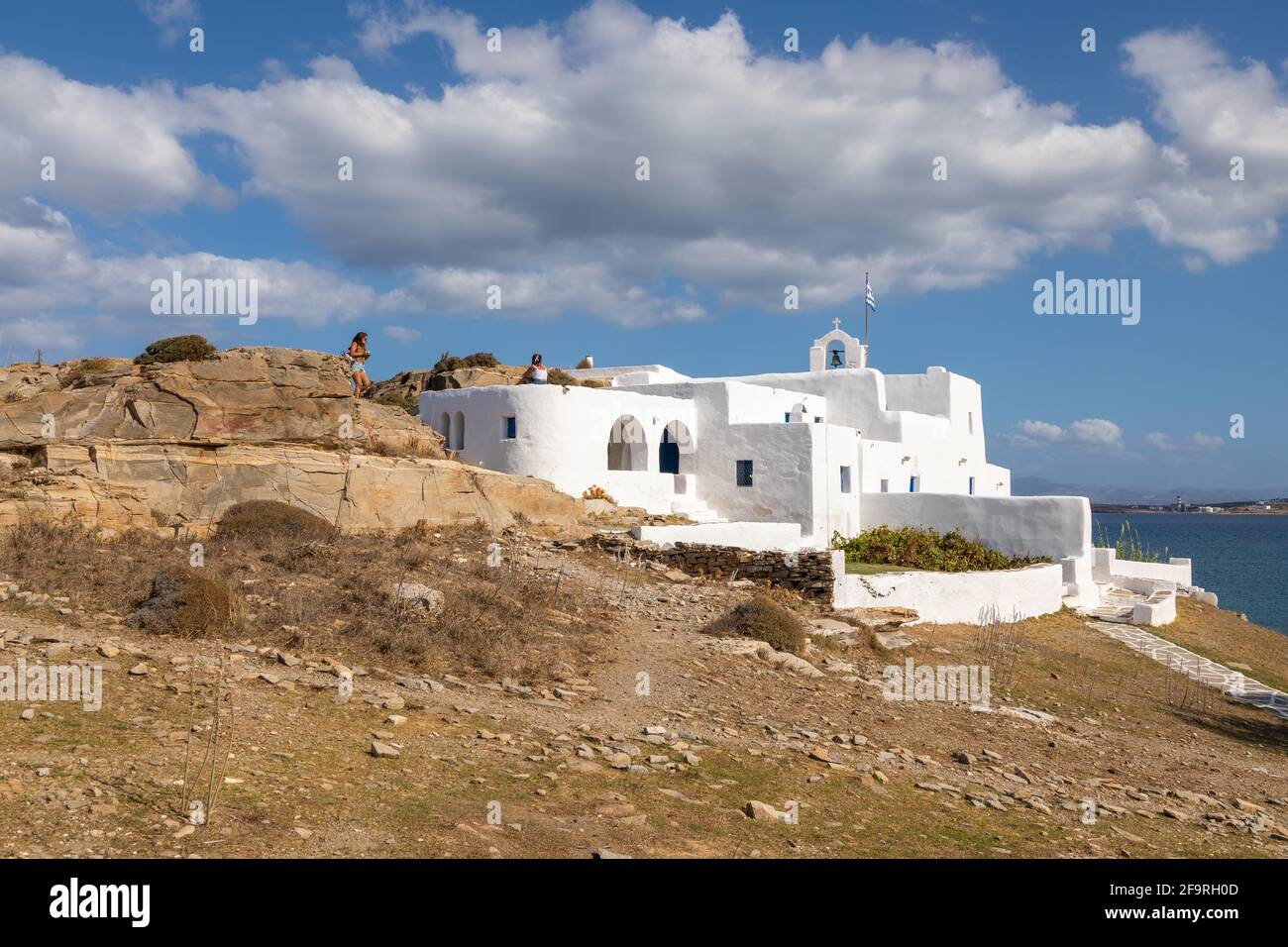 Paros Island, Greece - 27 September 2020: View of the Monastery of ...