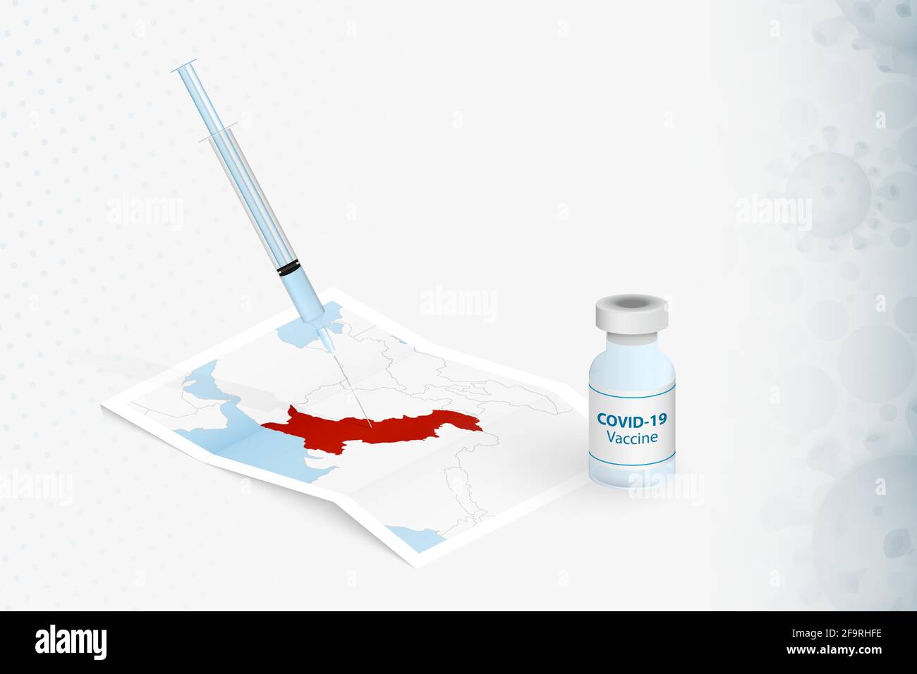 Pakistan Vaccination, Injection with COVID-19 vaccine in Map of ...