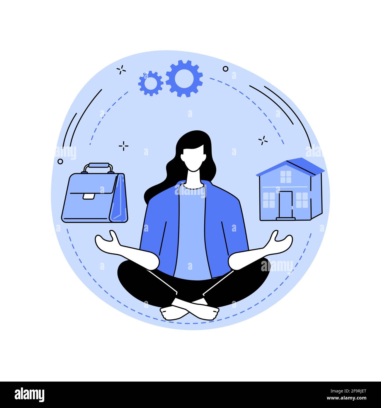 Balancing work and family abstract concept vector illustration Stock ...