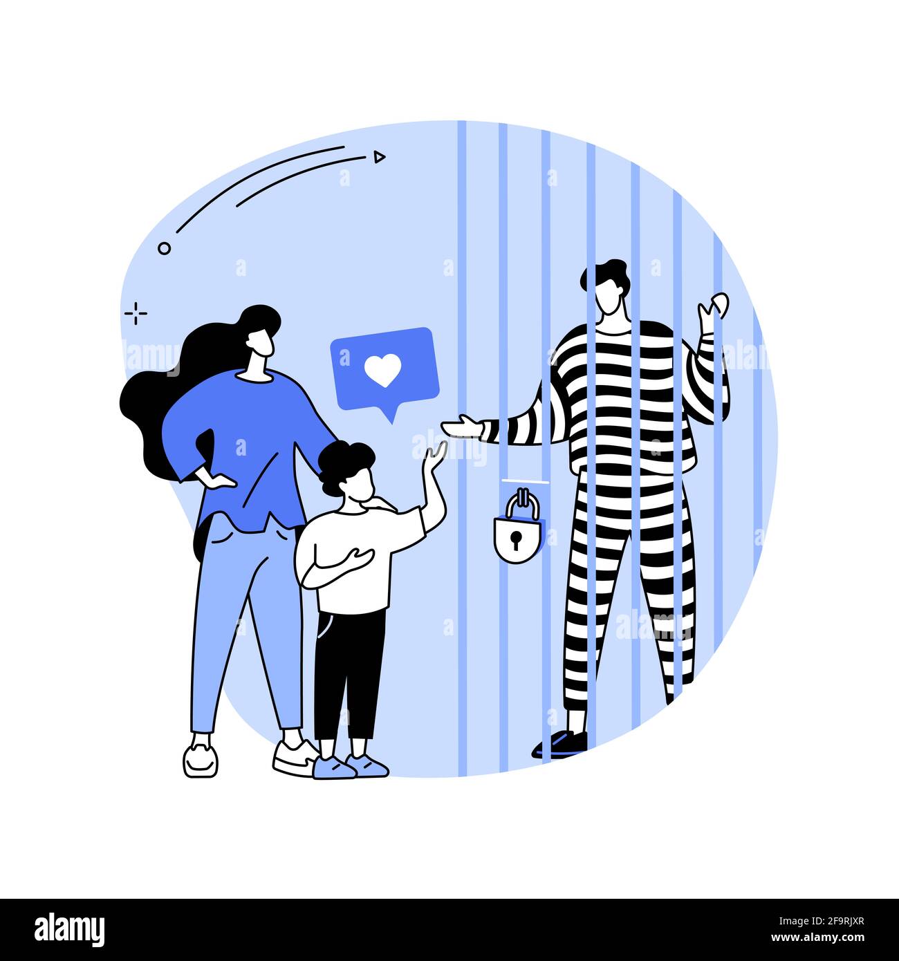 Dads in prison abstract concept vector illustration Stock Vector Image ...