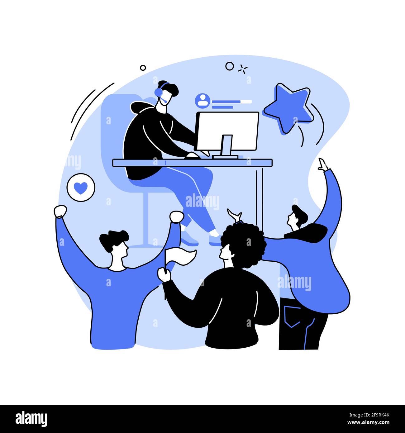 Esport fans abstract concept vector illustration Stock Vector Image ...