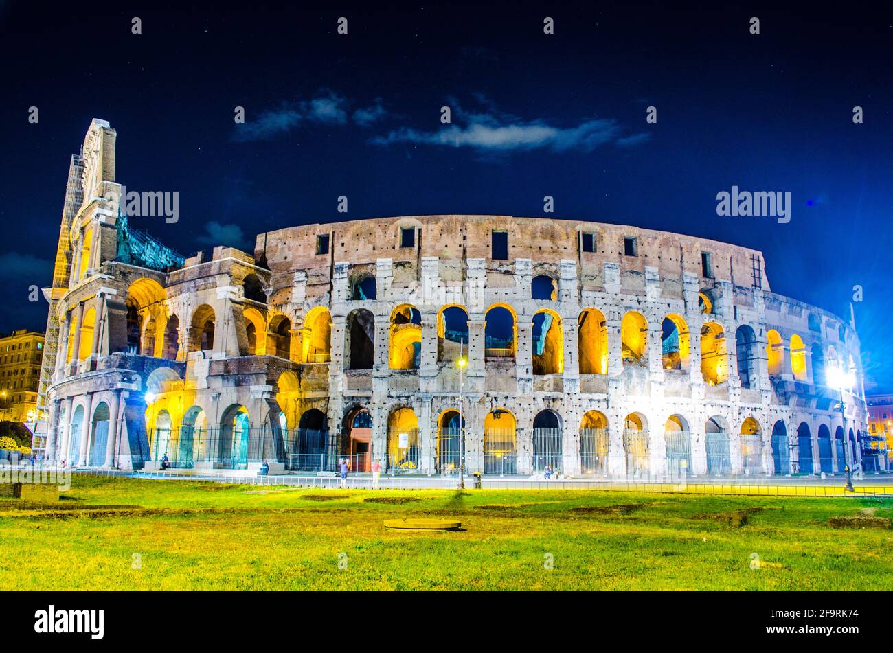 night view of colloseum Stock Photo - Alamy