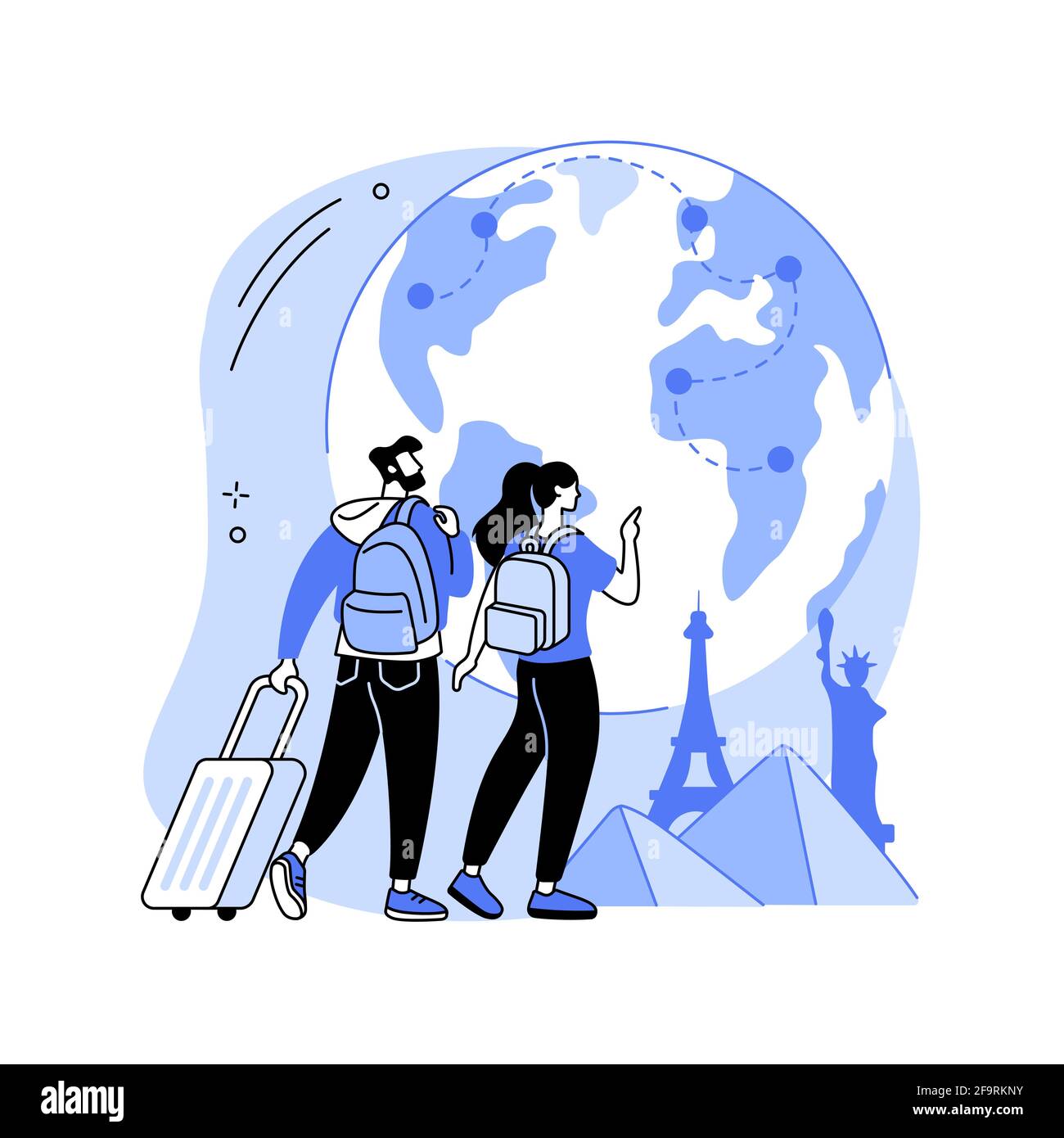 Traveling the world abstract concept vector illustration Stock Vector ...