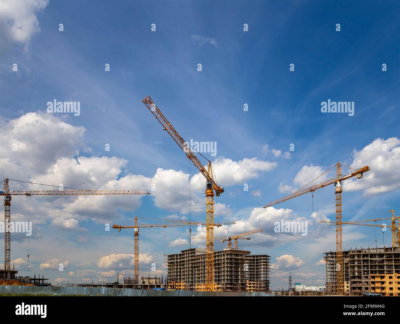 View of construction site, industrial image. Moscow, Russia Stock Photo ...