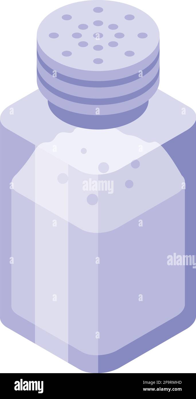Salt pot icon. Isometric of Salt pot vector icon for web design ...