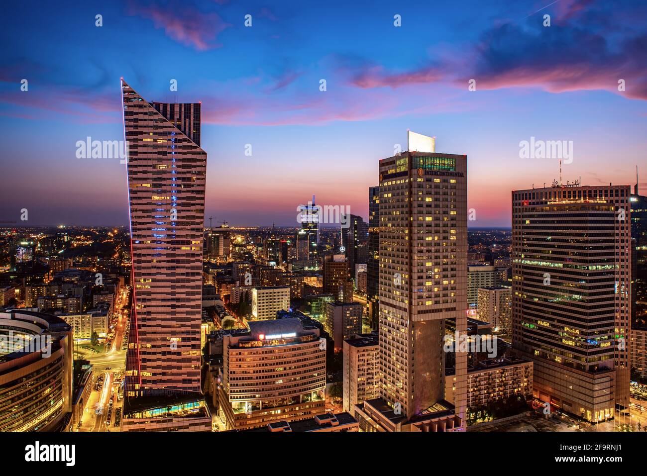 Night view of warsaw hi-res stock photography and images - Alamy