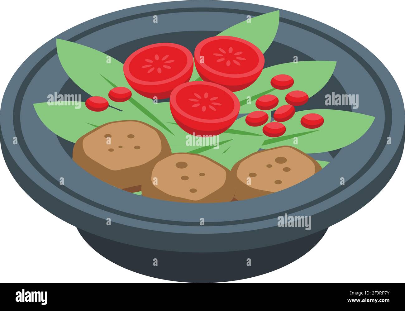 Cuisine falafel icon. Isometric of Cuisine falafel vector icon for web ...