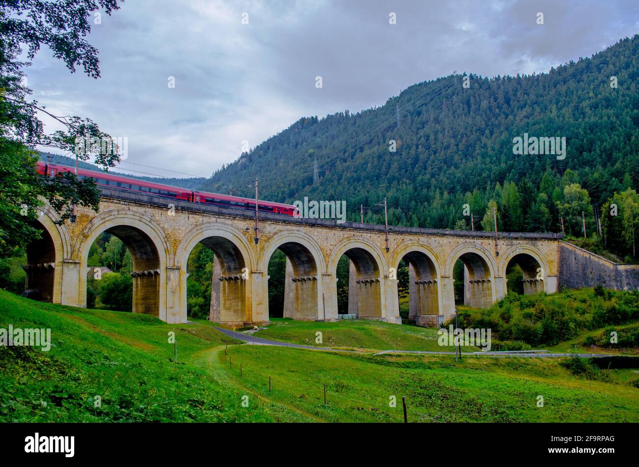 detail of a viaduct of the semmeringbahn unesco world heritage railroad ...