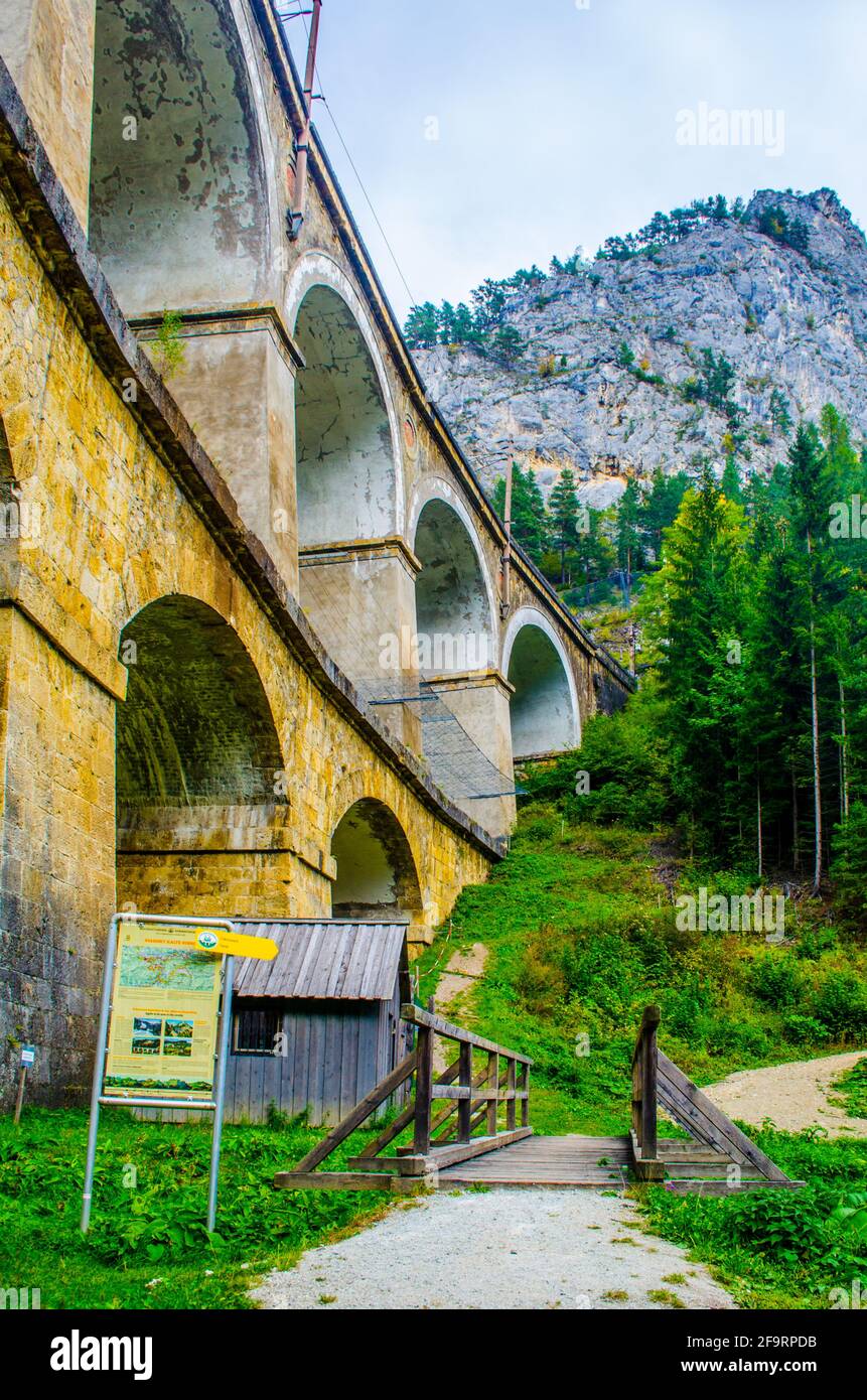 Train at semmeringbahn semmering rail hi-res stock photography and ...