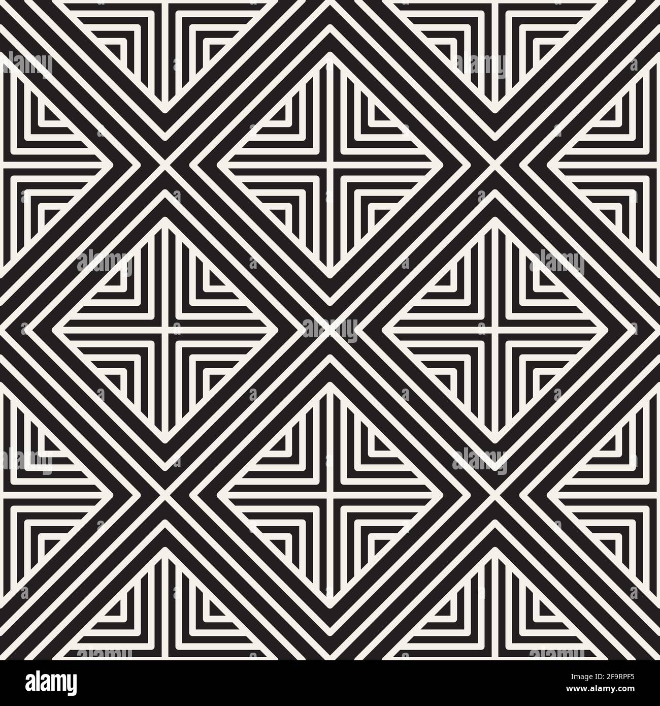 Vector seamless pattern. Repeating abstract background. Black and white ...
