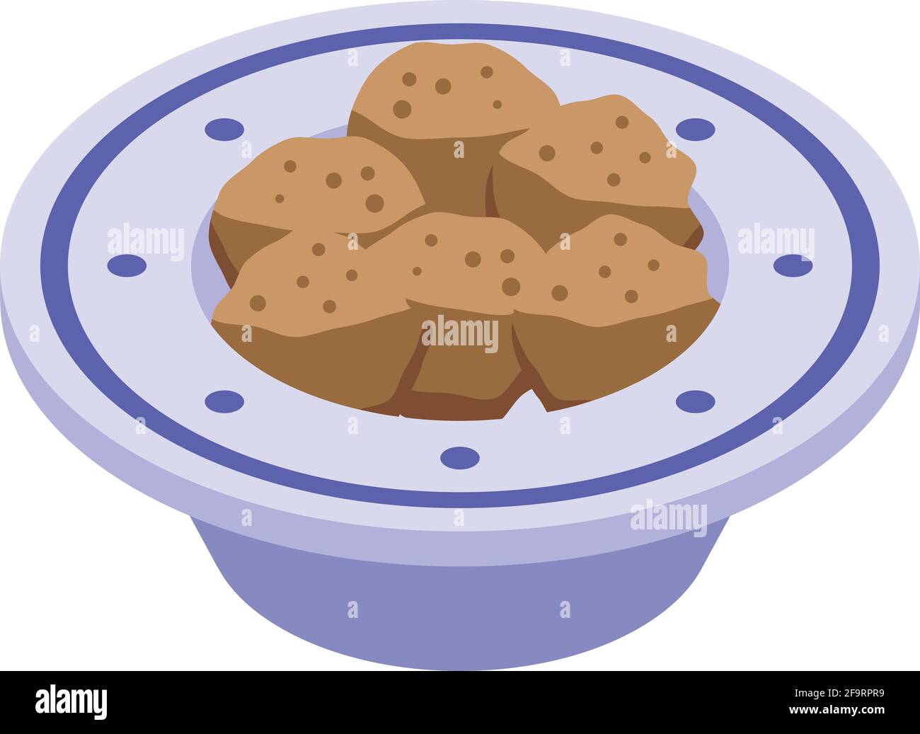 Bowl falafel icon. Isometric of Bowl falafel vector icon for web design ...