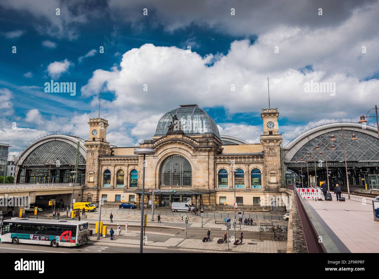 21 May 2019 Dresden, Germany - Dresden Hauptbahnhof - the main railway ...