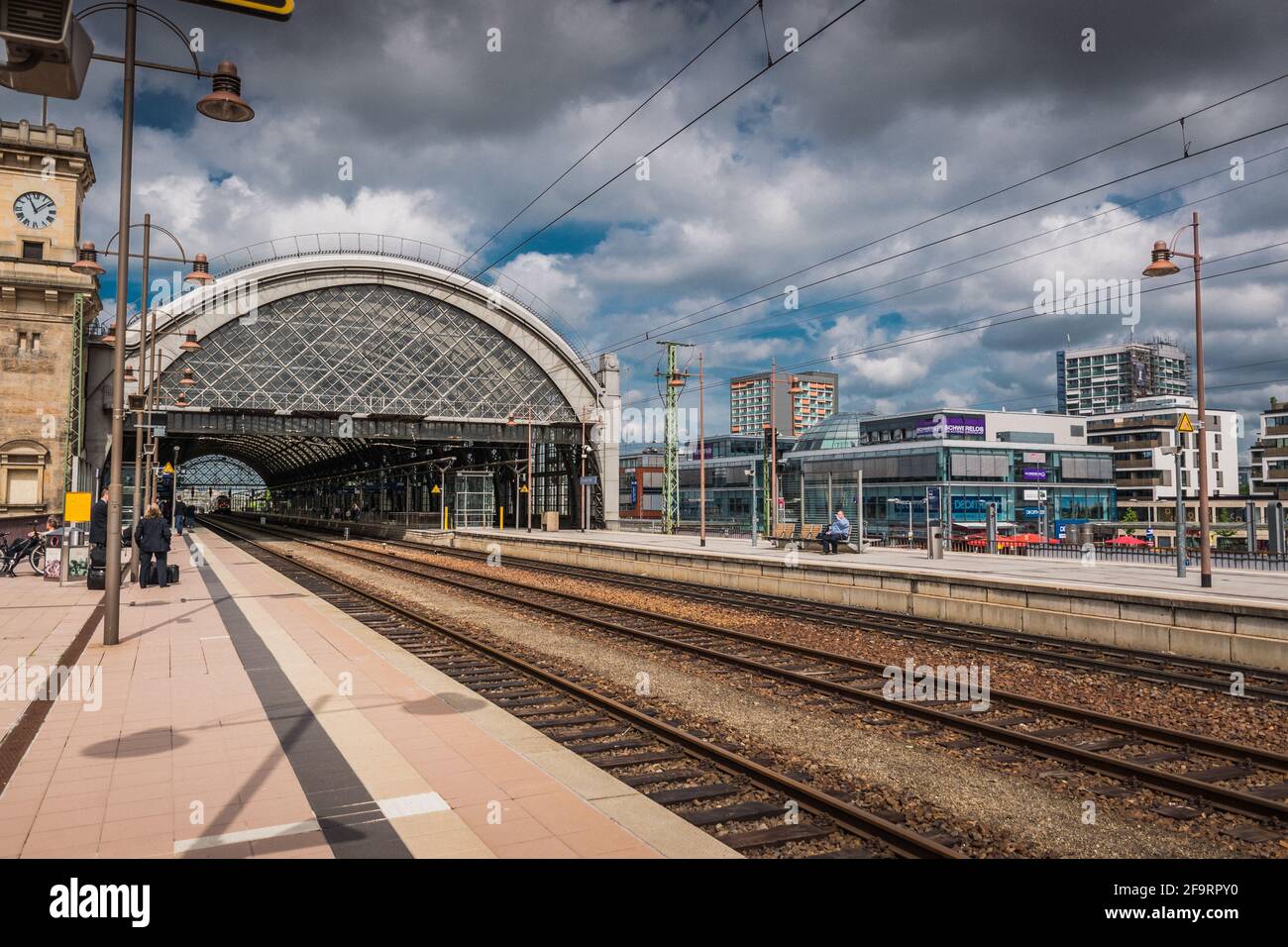17 May 2019 Dresden, Germany - Dresden Hauptbahnhof - the main railway ...