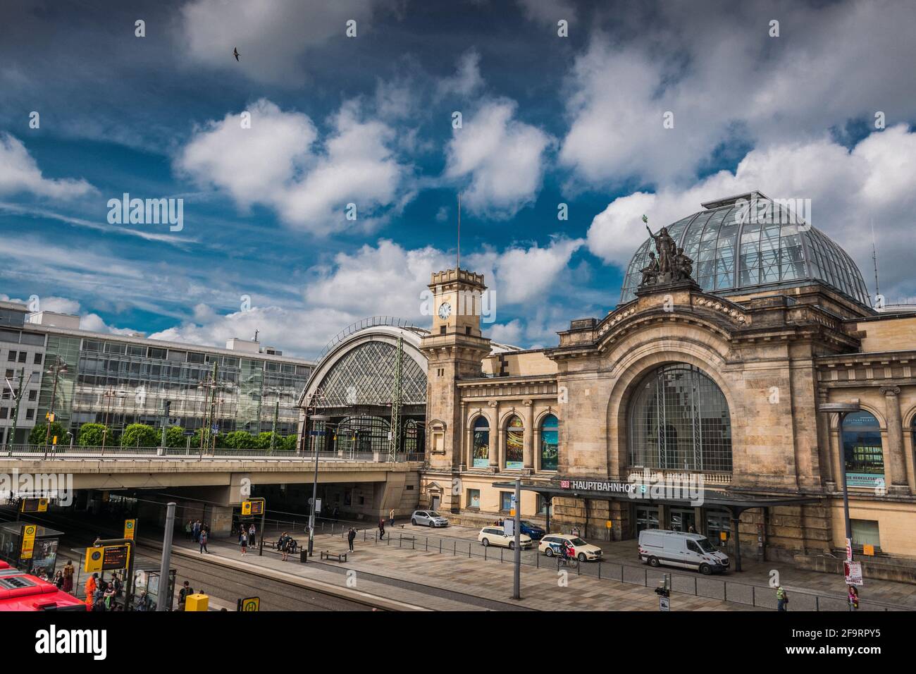 21 May 2019 Dresden, Germany - Dresden Hauptbahnhof - the main railway ...