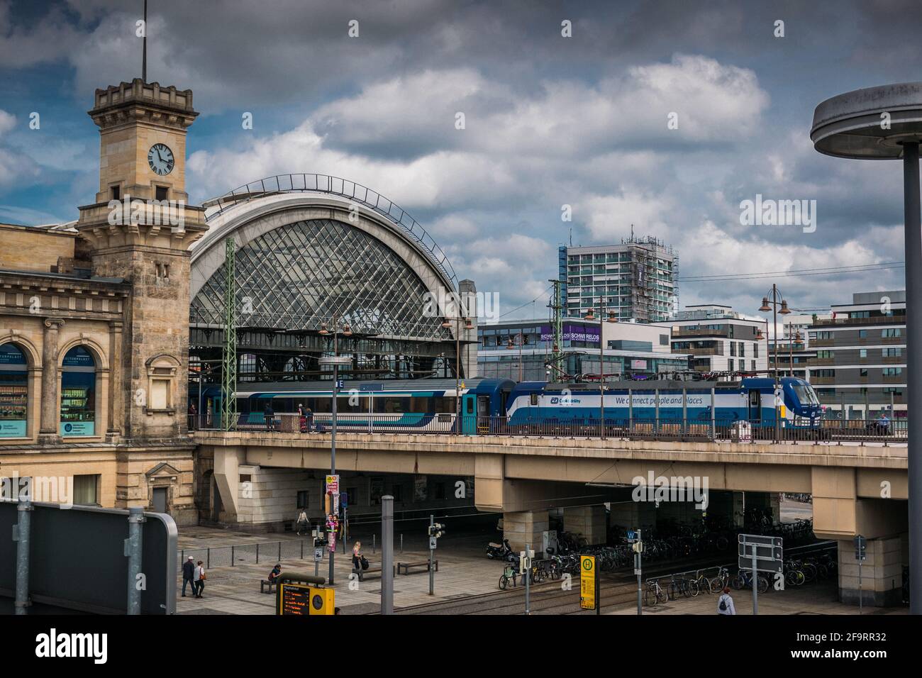 21 May 2019 Dresden, Germany - Dresden Hauptbahnhof - the main railway ...