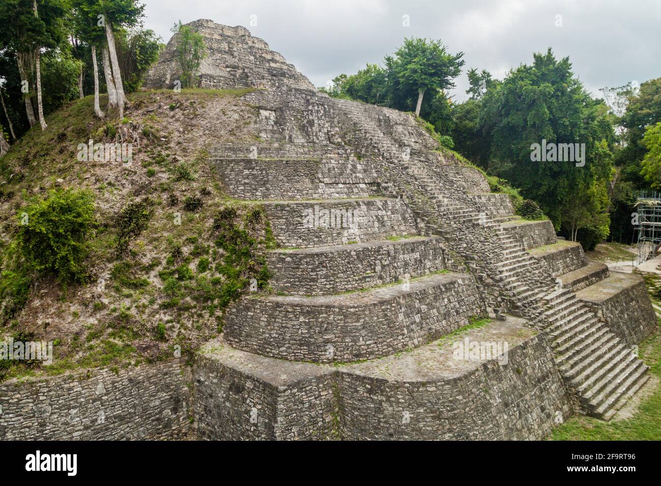 Pyramid at the North Acropolis at the archaeological site Yaxha ...