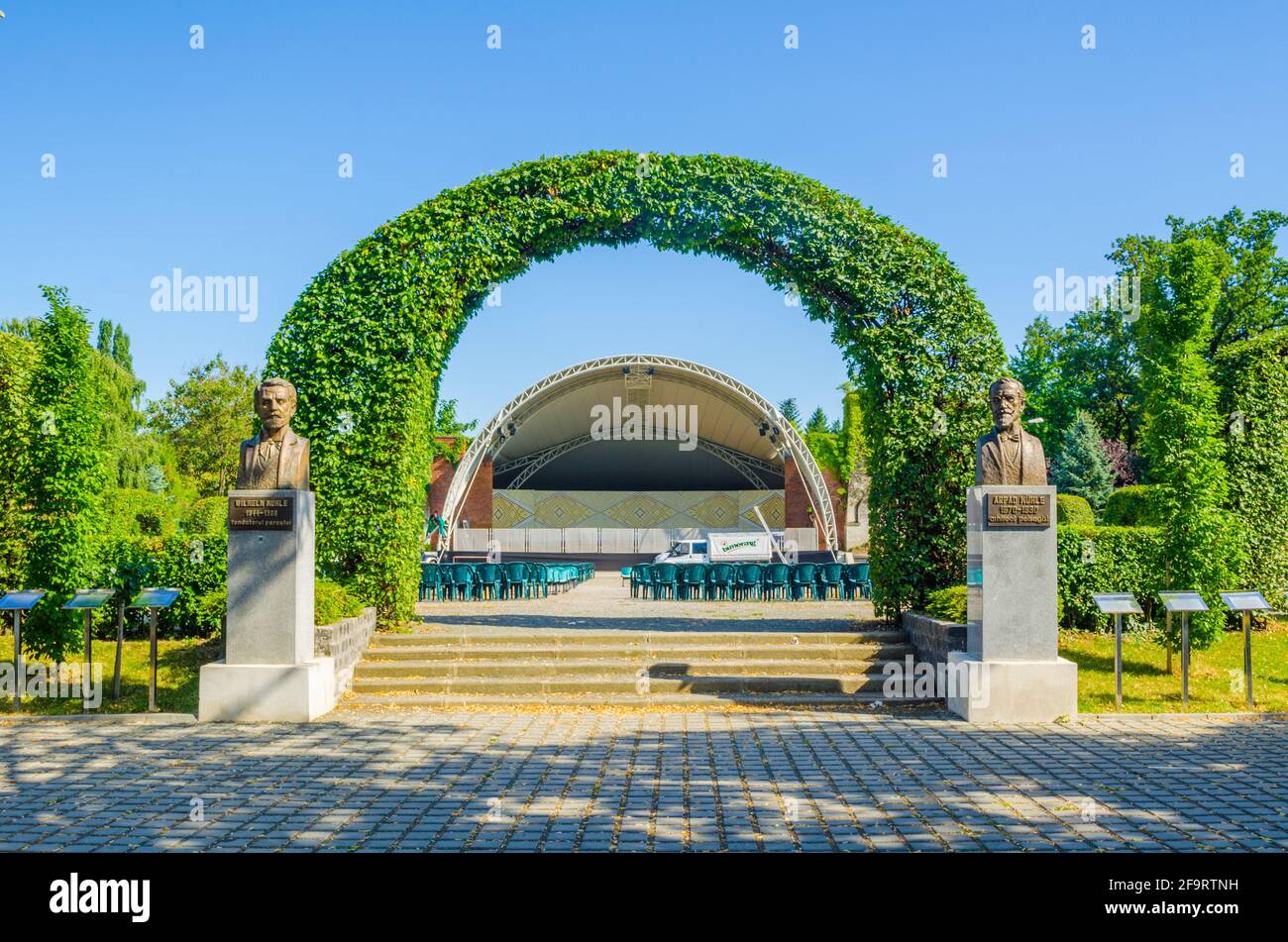 open air theater in romanian city timisoara is surrounded by a rose ...