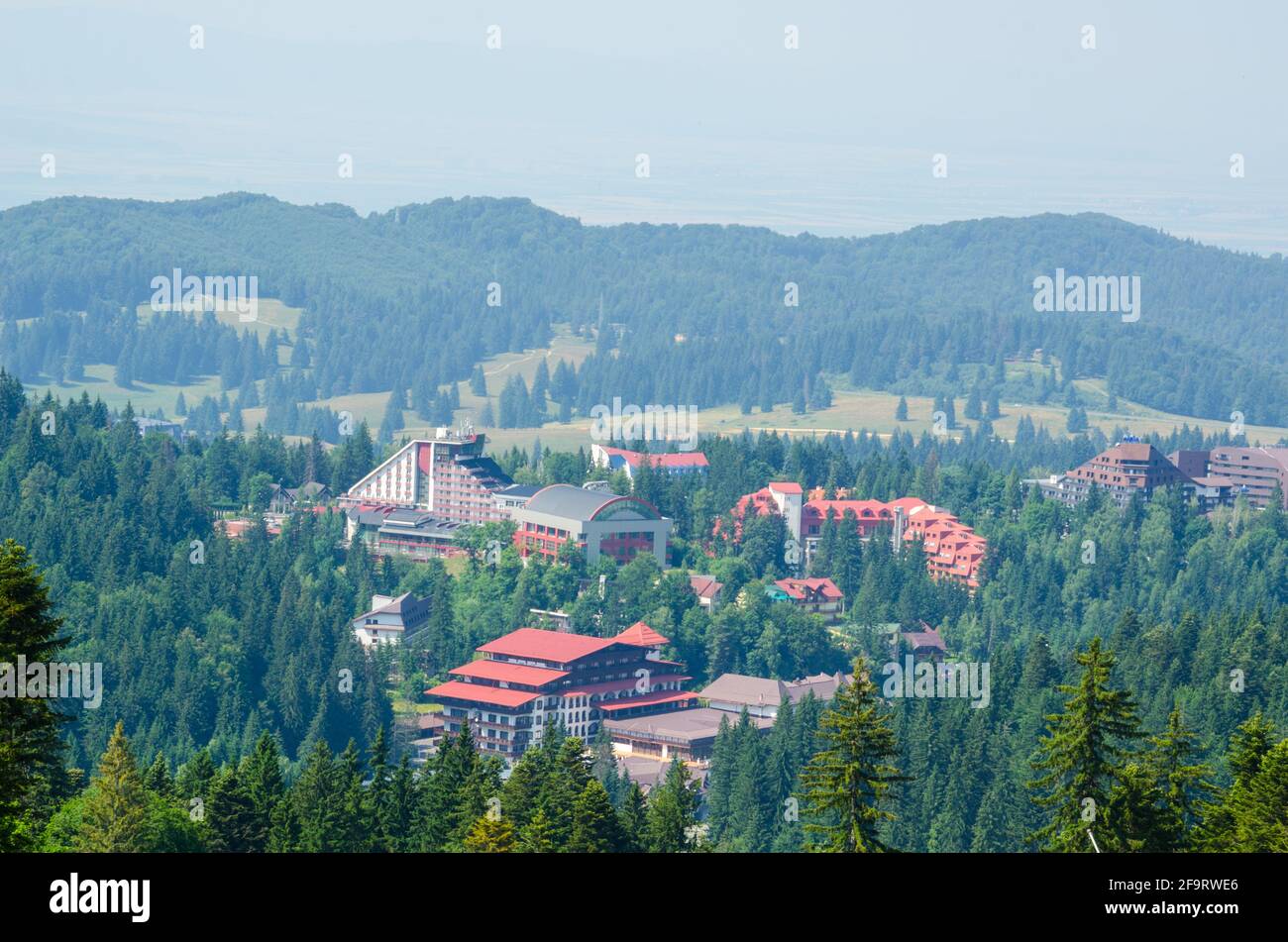 aerial view of poiana brasov resort during summer Stock Photo - Alamy