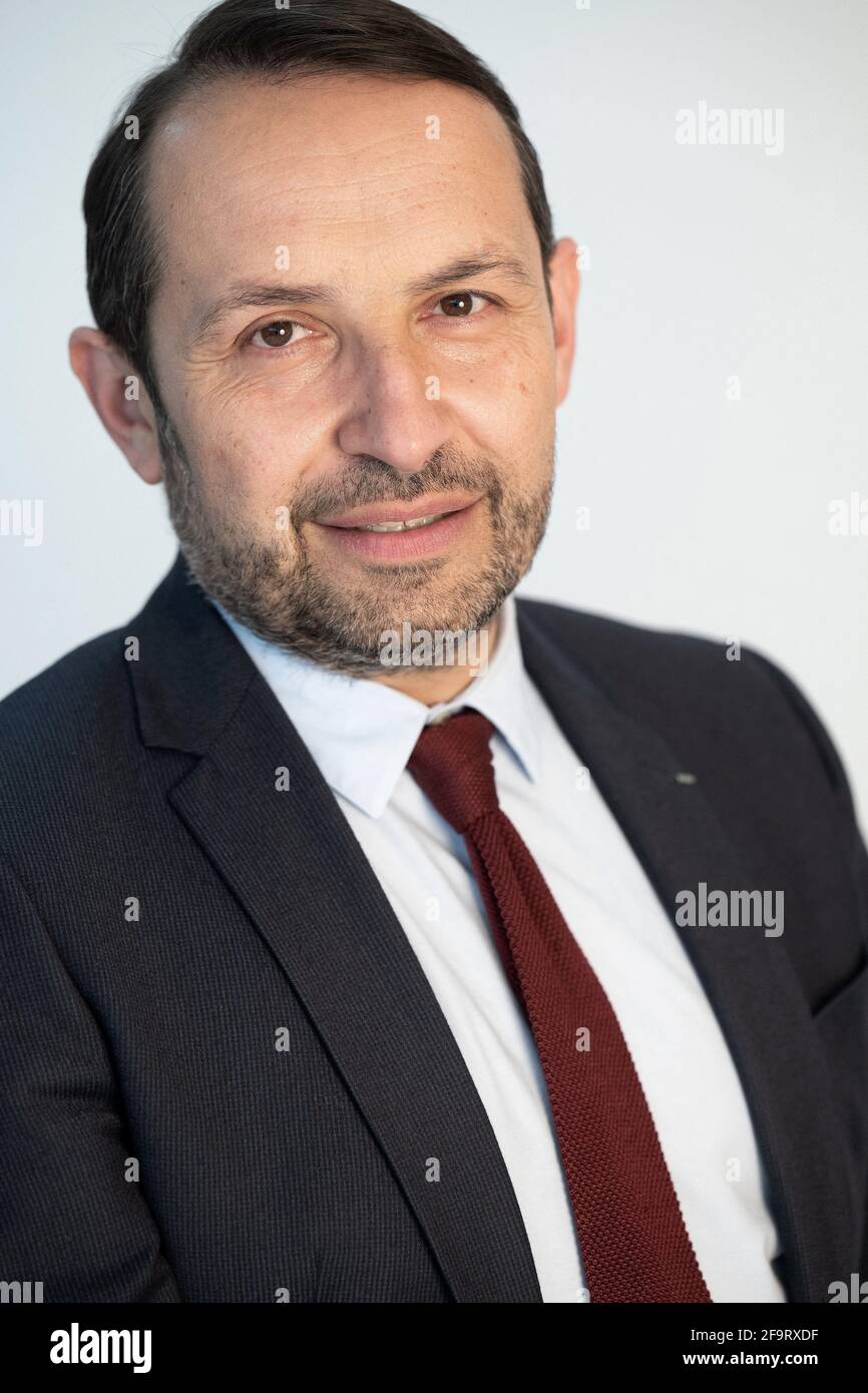 Deputy of the group Rassemblement National, Sebastien Chenu poses ...