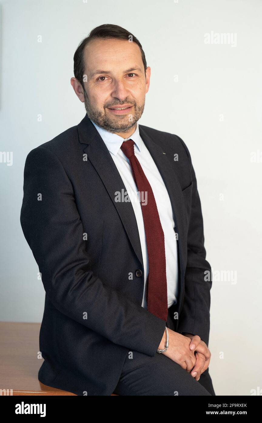 Deputy of the group Rassemblement National, Sebastien Chenu poses ...
