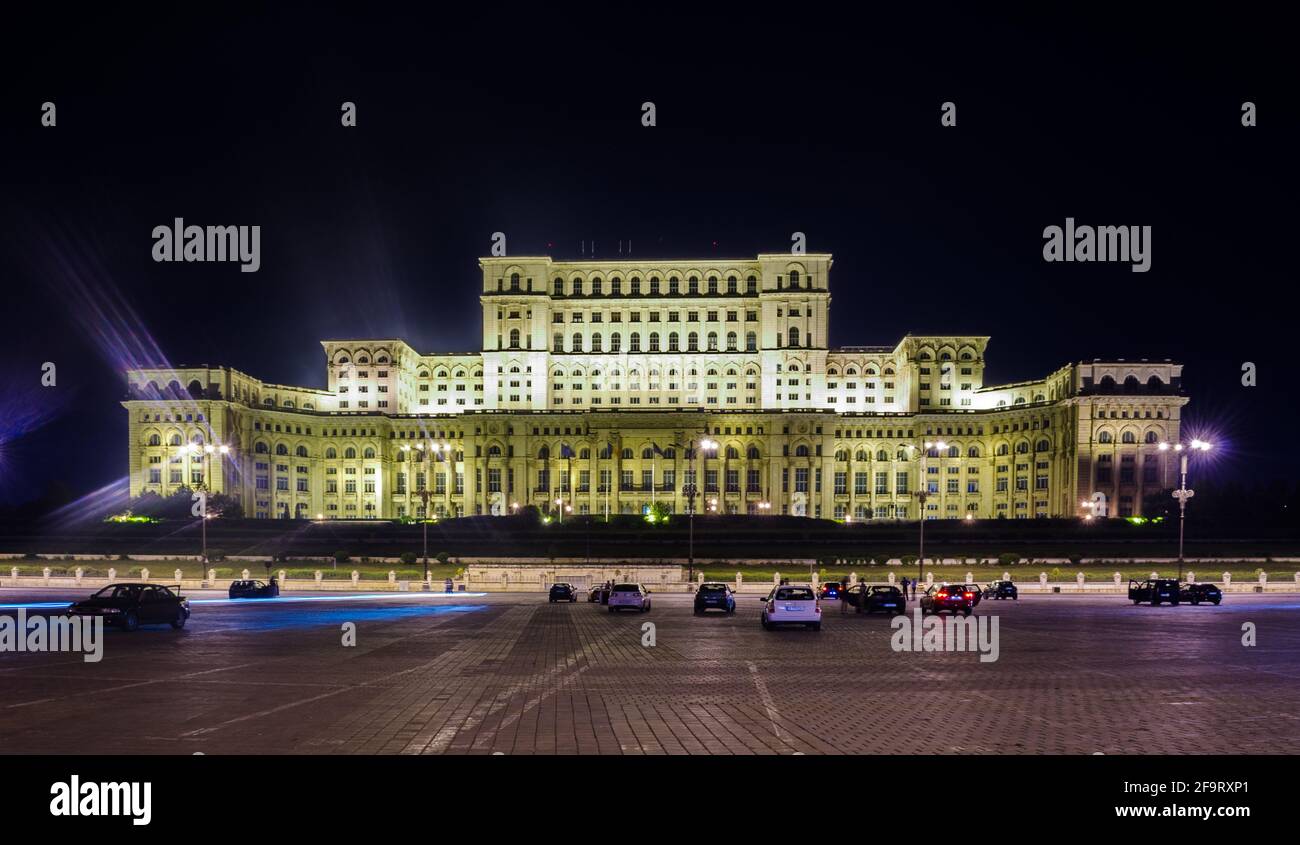The Palace of the Parliament in Bucharest, Romania is the second ...
