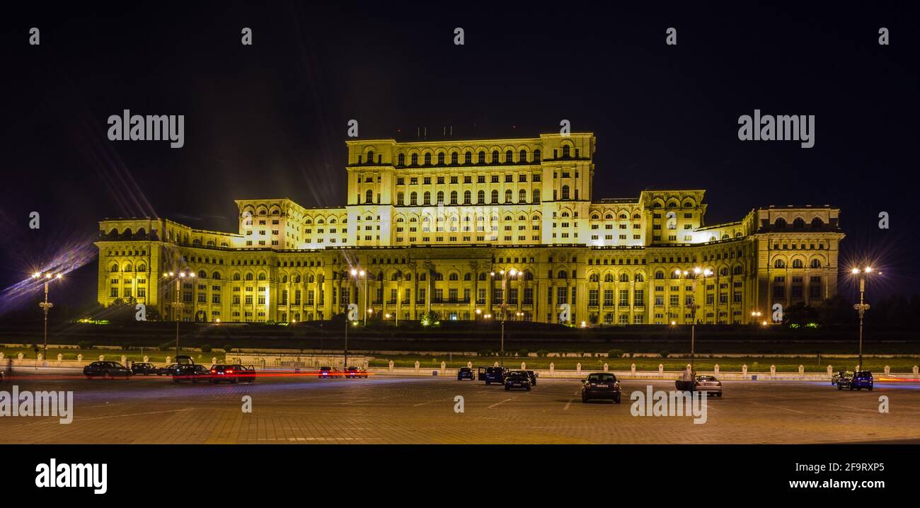 The Palace of the Parliament in Bucharest, Romania is the second ...