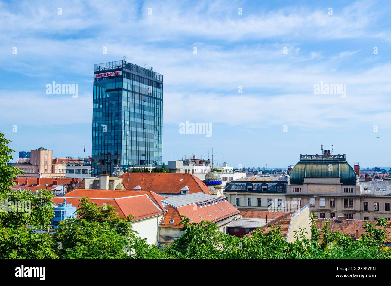 aerial view of the croatian capital zagreb Stock Photo - Alamy