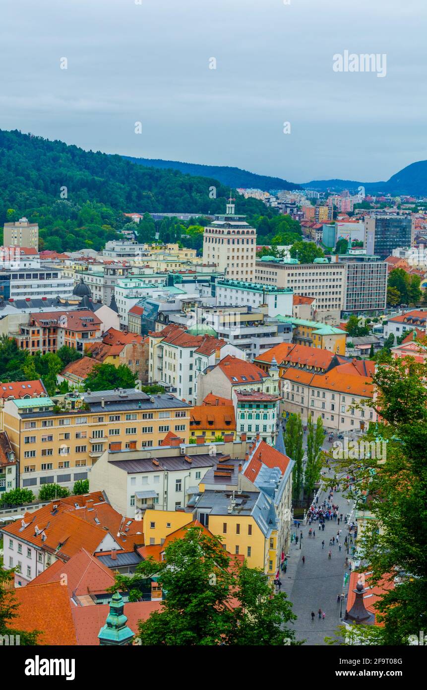 aerial view of the slovenian capital ljubljana Stock Photo - Alamy