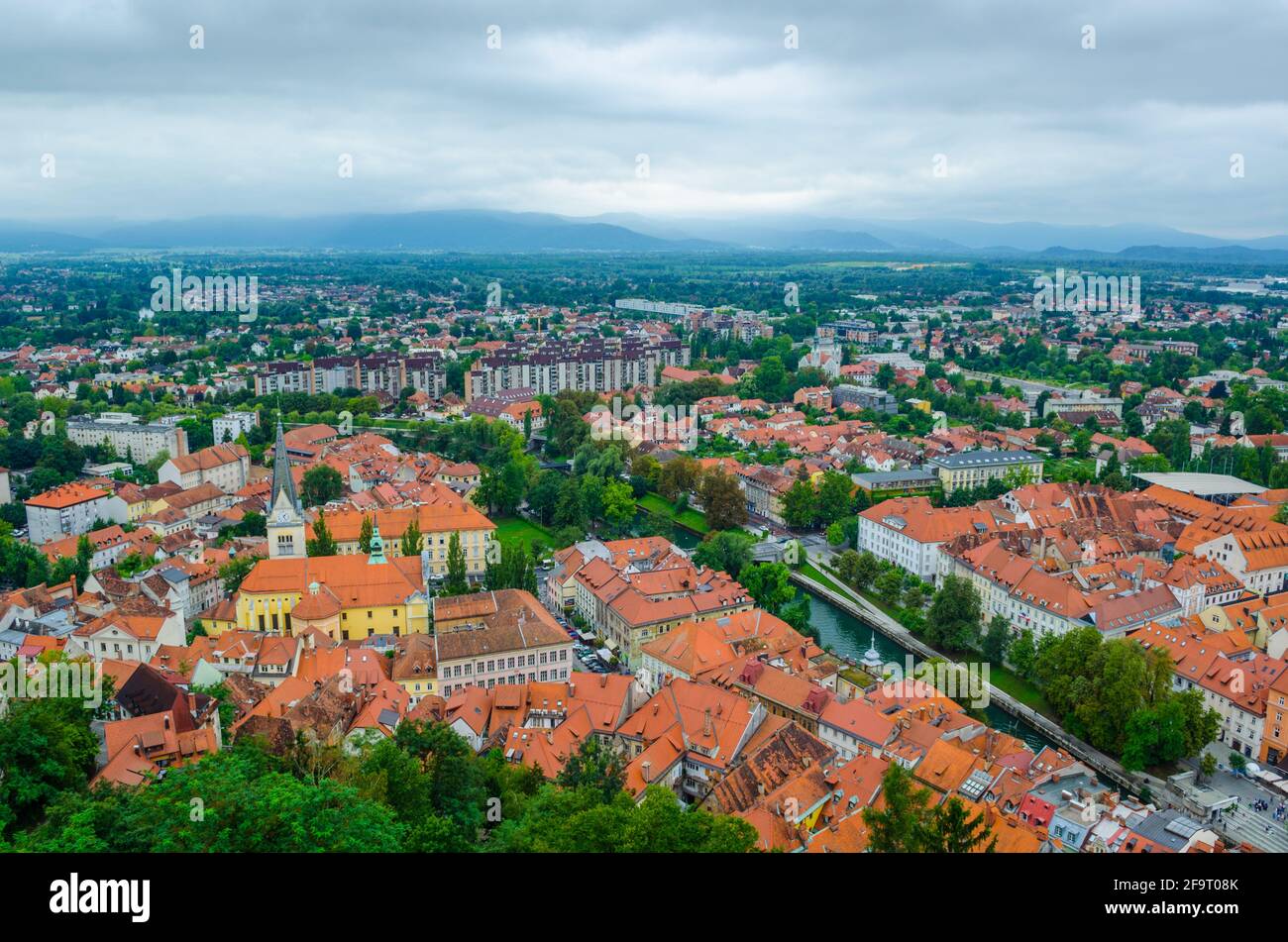 aerial view of the slovenian capital ljubljana Stock Photo - Alamy