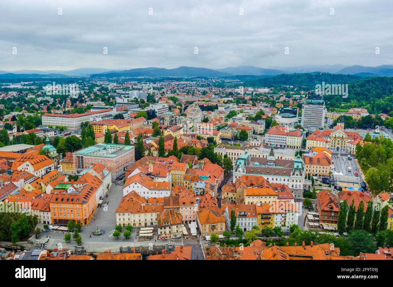 aerial view of the slovenian capital ljubljana Stock Photo - Alamy