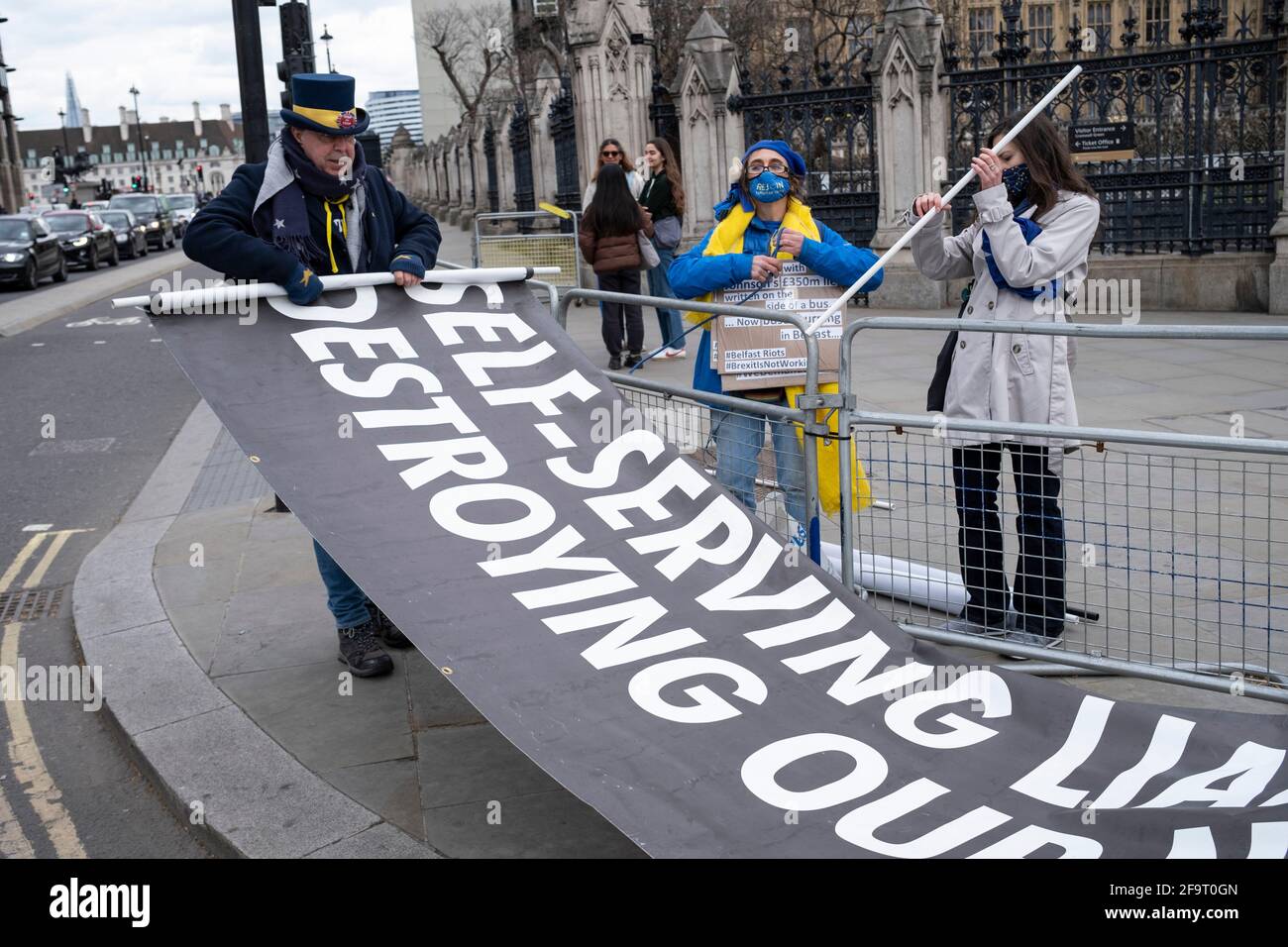Self serving liars are destroying our nation, anti Tory banner in ...