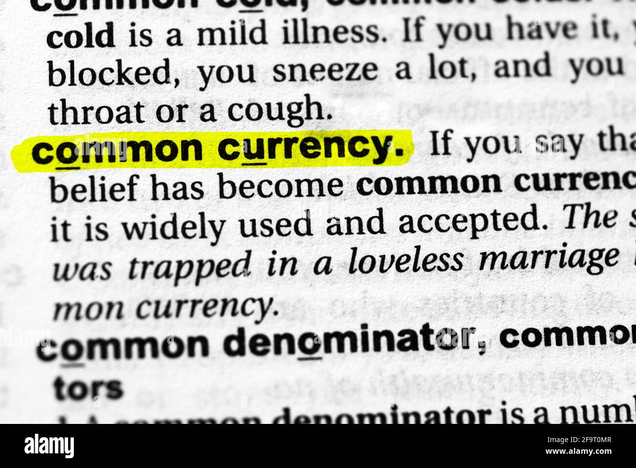 Common currency hi-res stock photography and images - Alamy