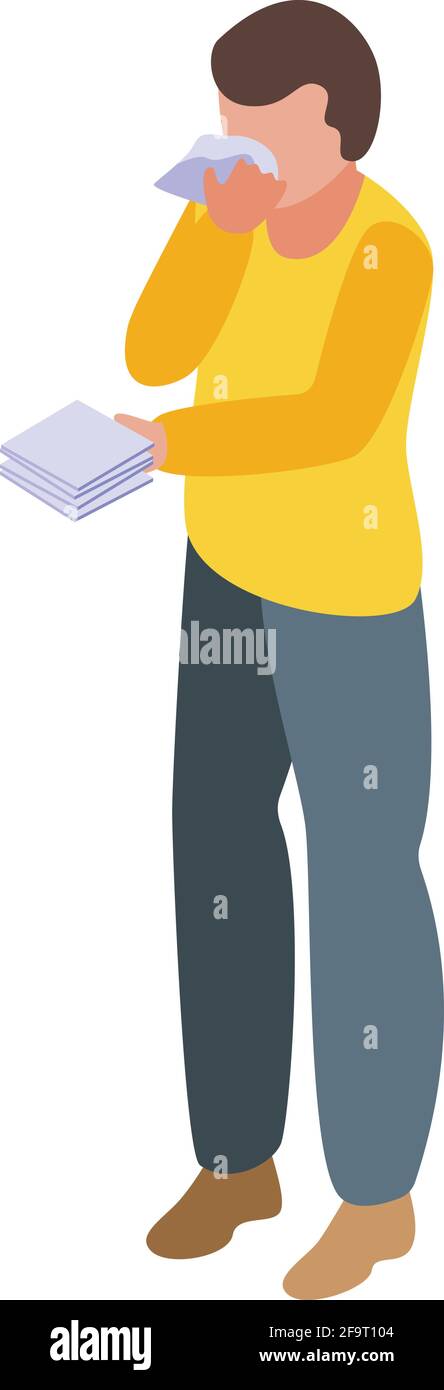 Season allergy icon. Isometric of Season allergy vector icon for web ...