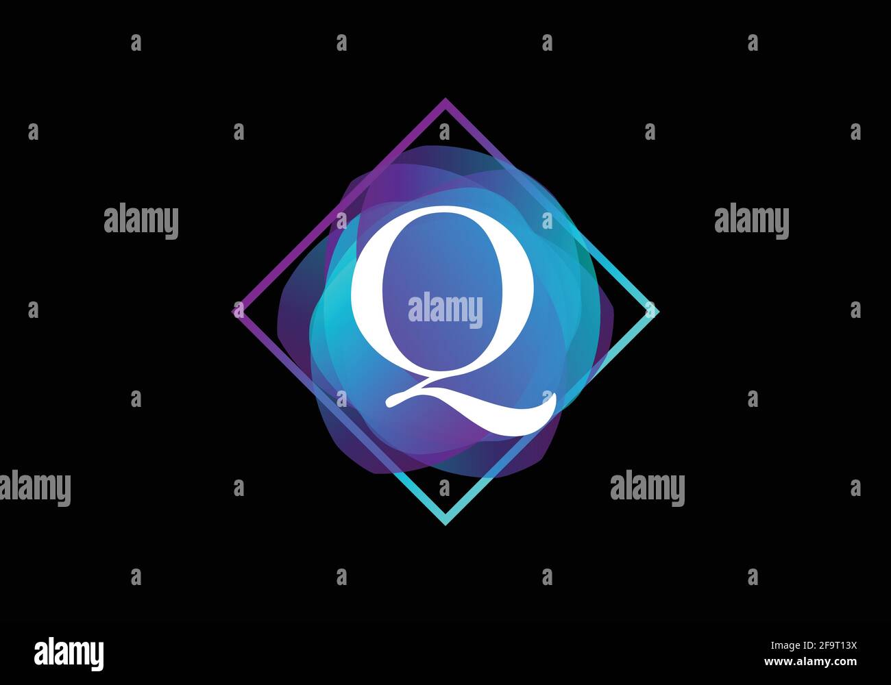 Letter Q Logo design Abstract liquid shape vector template Stock Vector ...