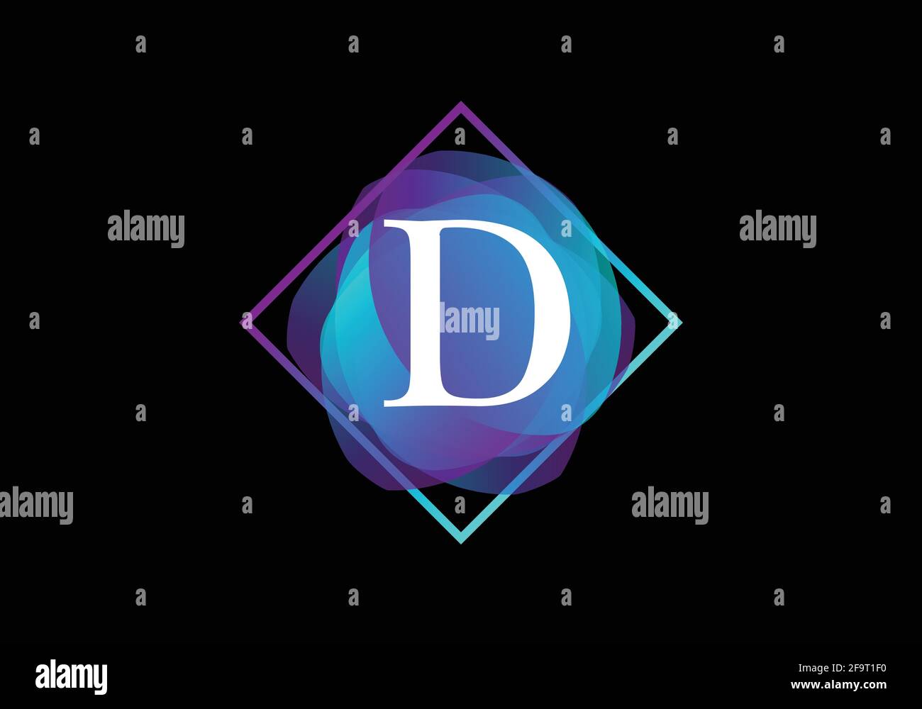 Letter D Logo design Abstract liquid shape vector template Stock Vector ...