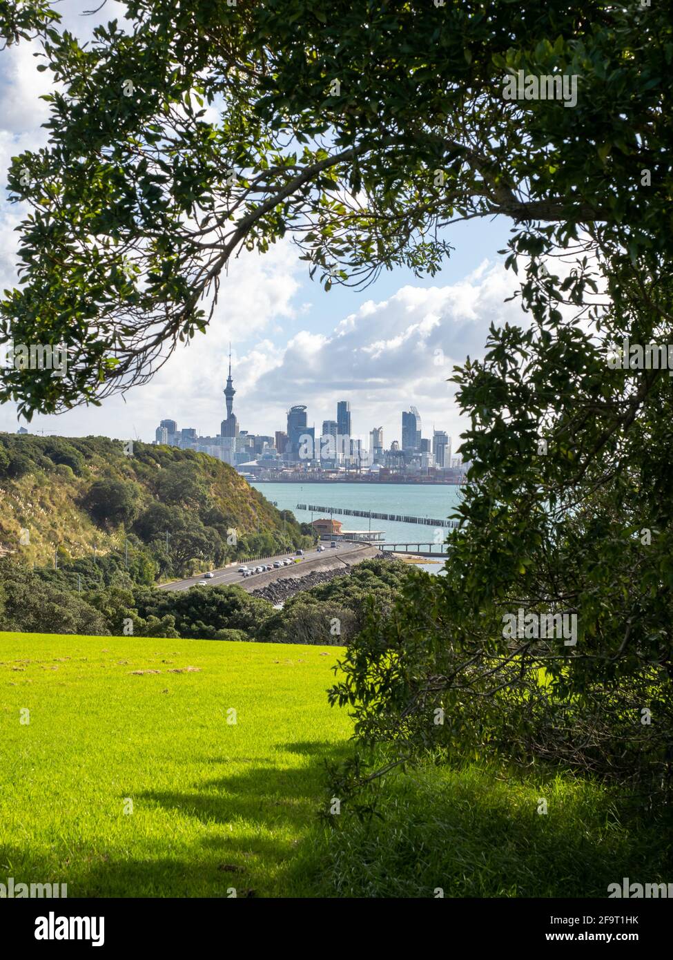 AUCKLAND, NEW ZEALAND - Apr 16, 2021: View of Auckland City skyline ...