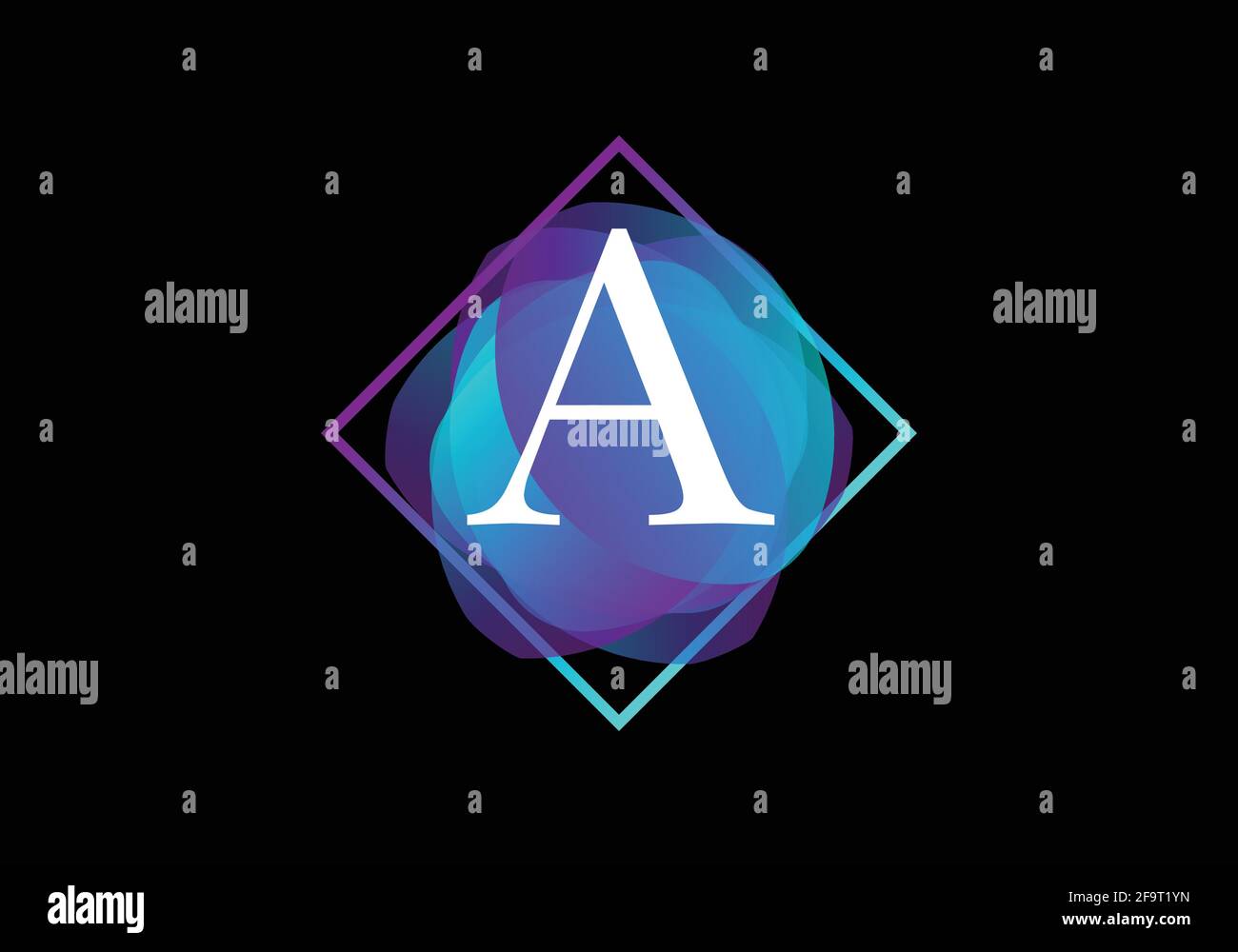 Letter A Logo design Abstract liquid shape vector template Stock Vector ...