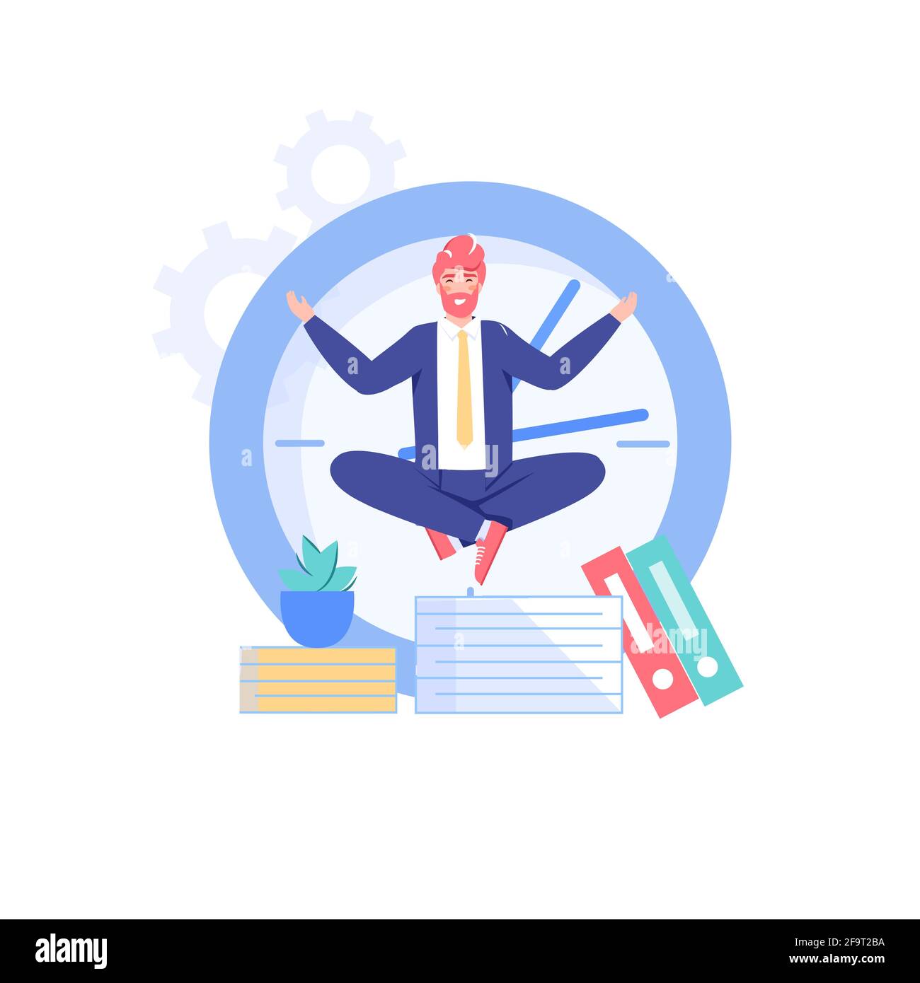 Flat cartoon office character successful happy employee,vector ...