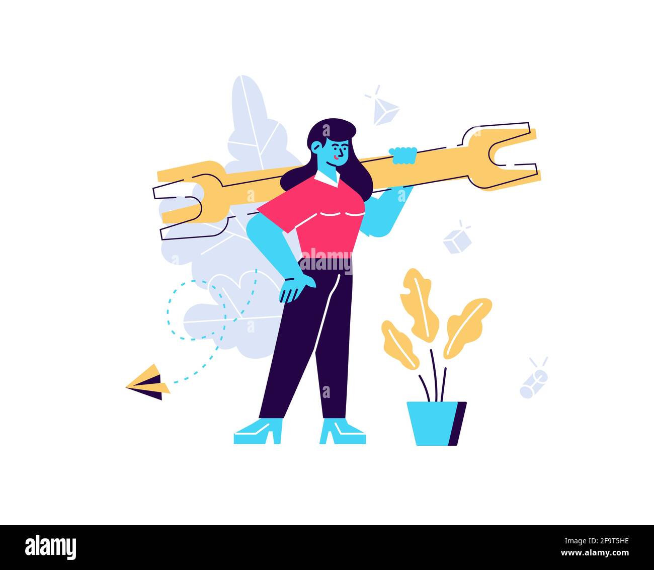 Shoulder work Stock Vector Images - Alamy