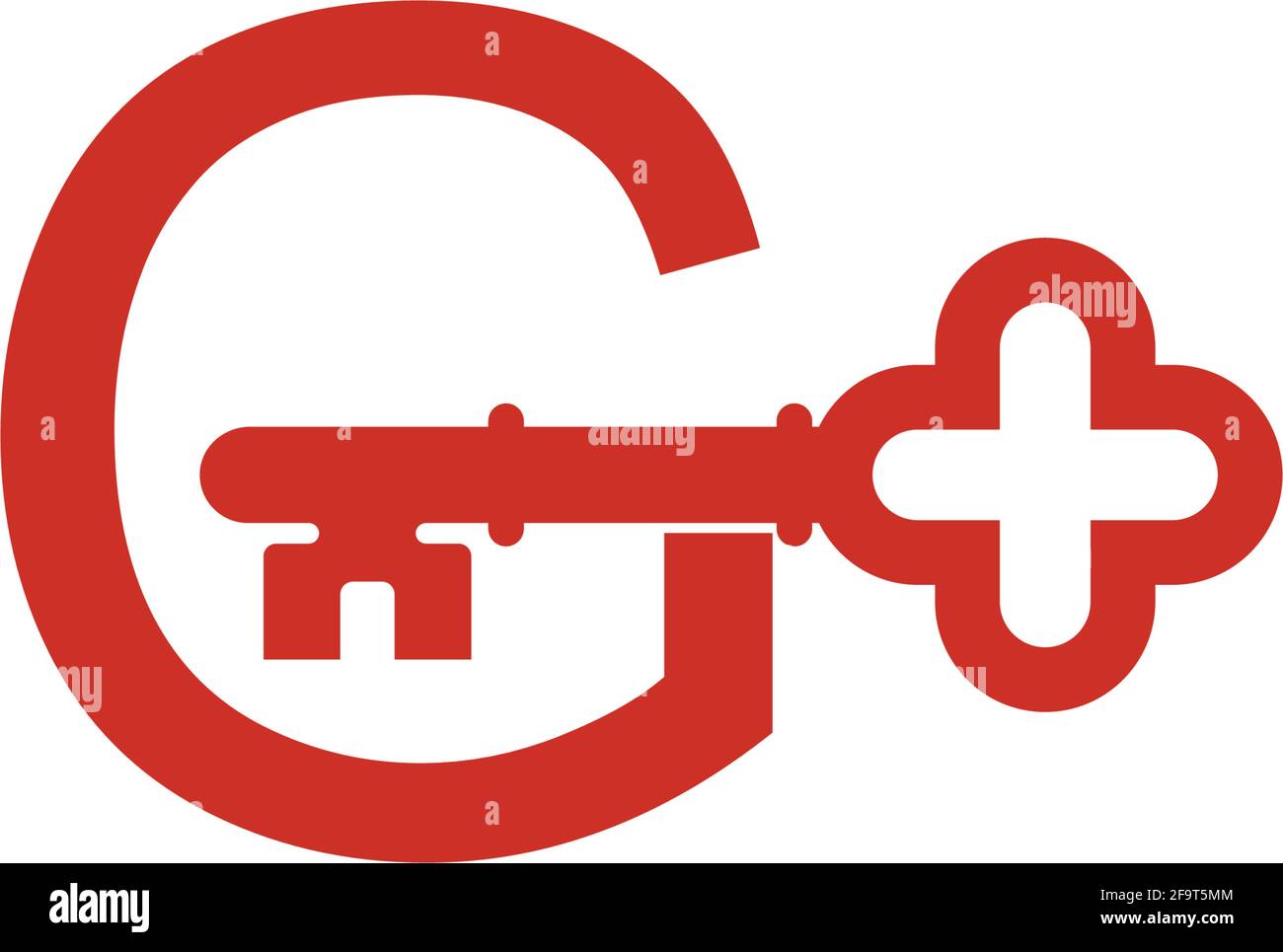 Letter G logo icon with key icon design symbol template vector Stock ...