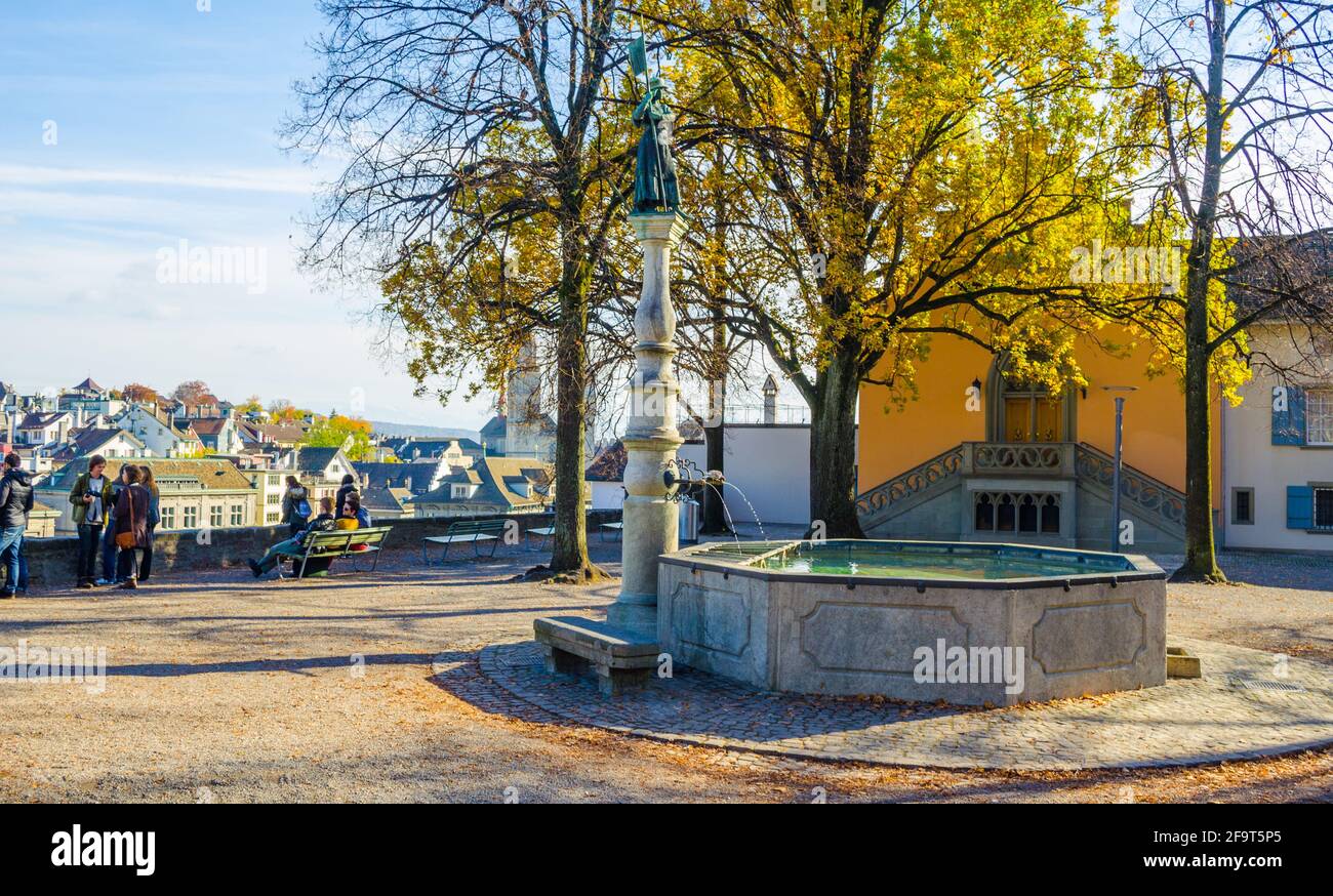 lindenhof park in center of the swiss city zurich Stock Photo - Alamy