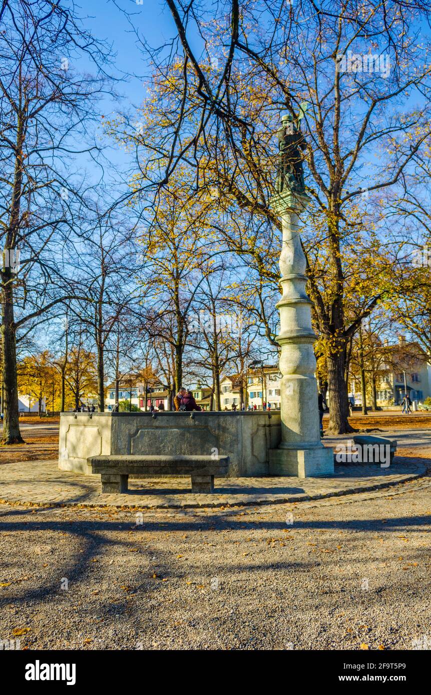lindenhof park in center of the swiss city zurich Stock Photo - Alamy