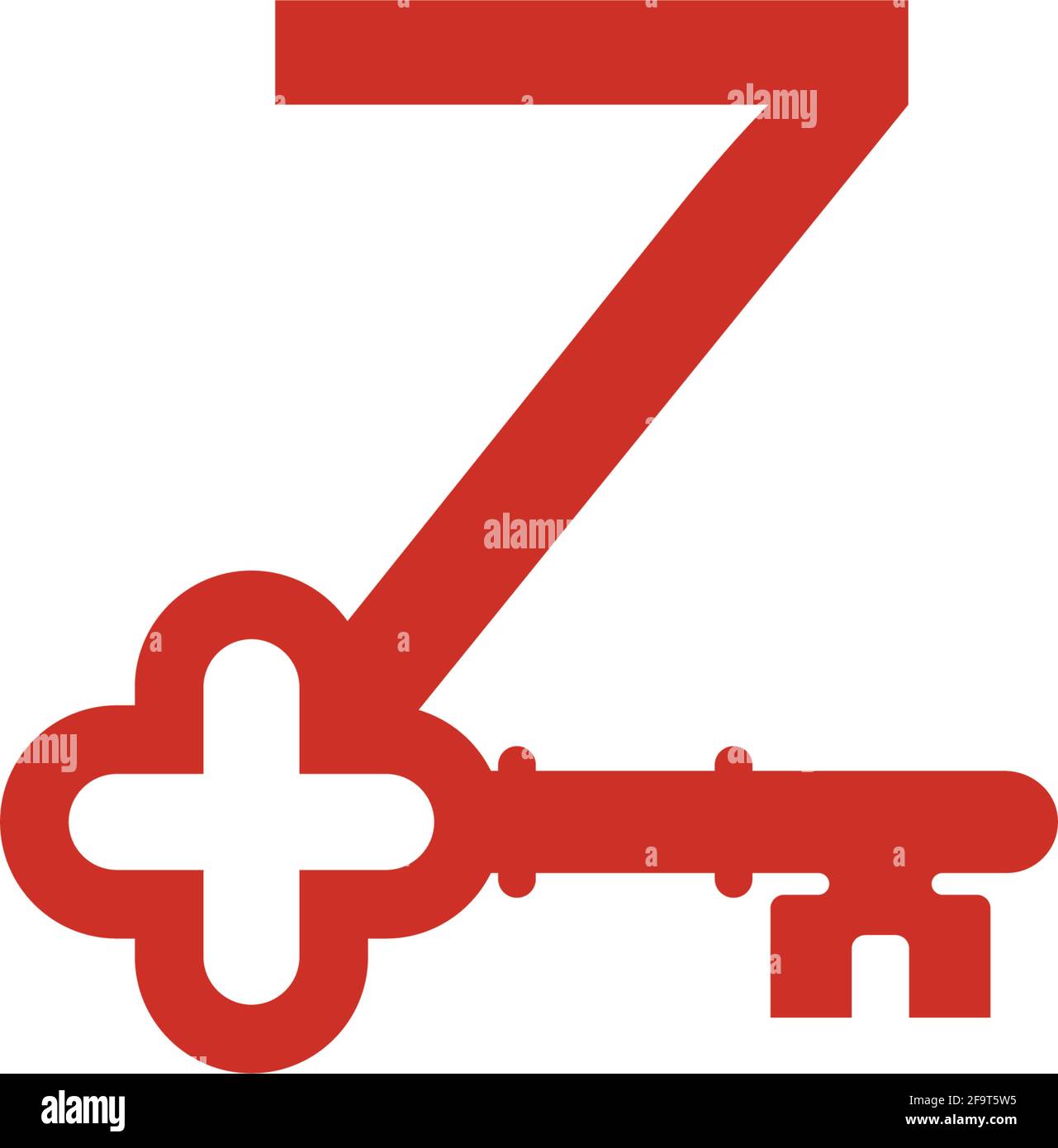 Letter Z logo icon with key icon design symbol template vector Stock ...