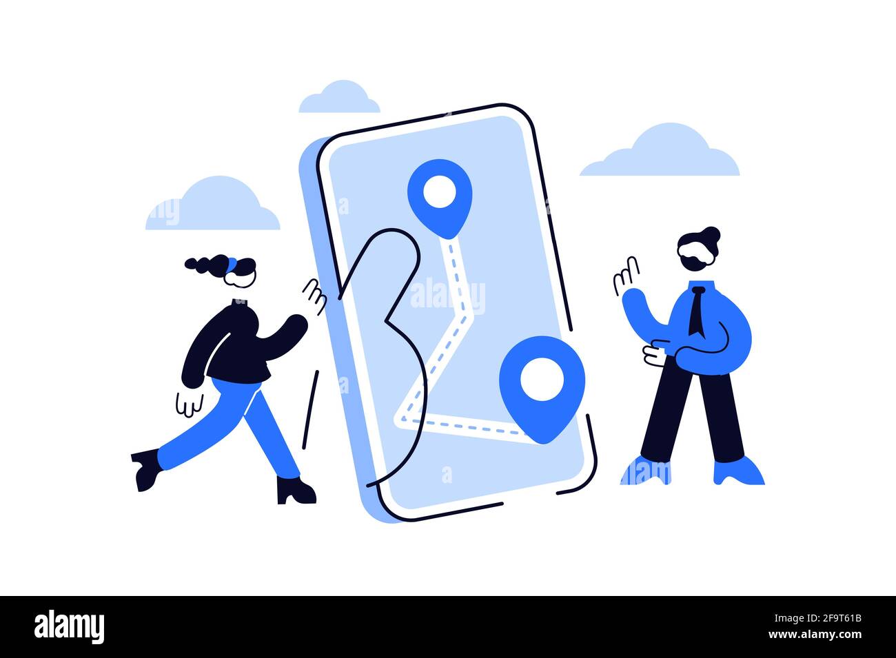 Map gps navigation app for modern gadgets Stock Vector Image & Art - Alamy