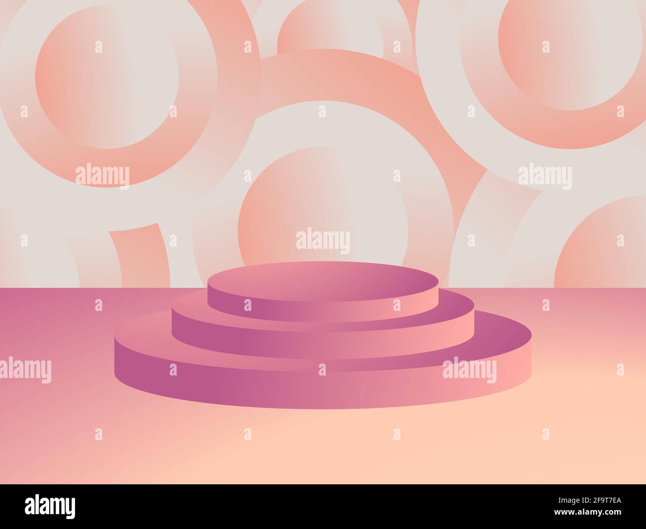 3d podium in a minimalistic style with geometric shapes. Gradient ...