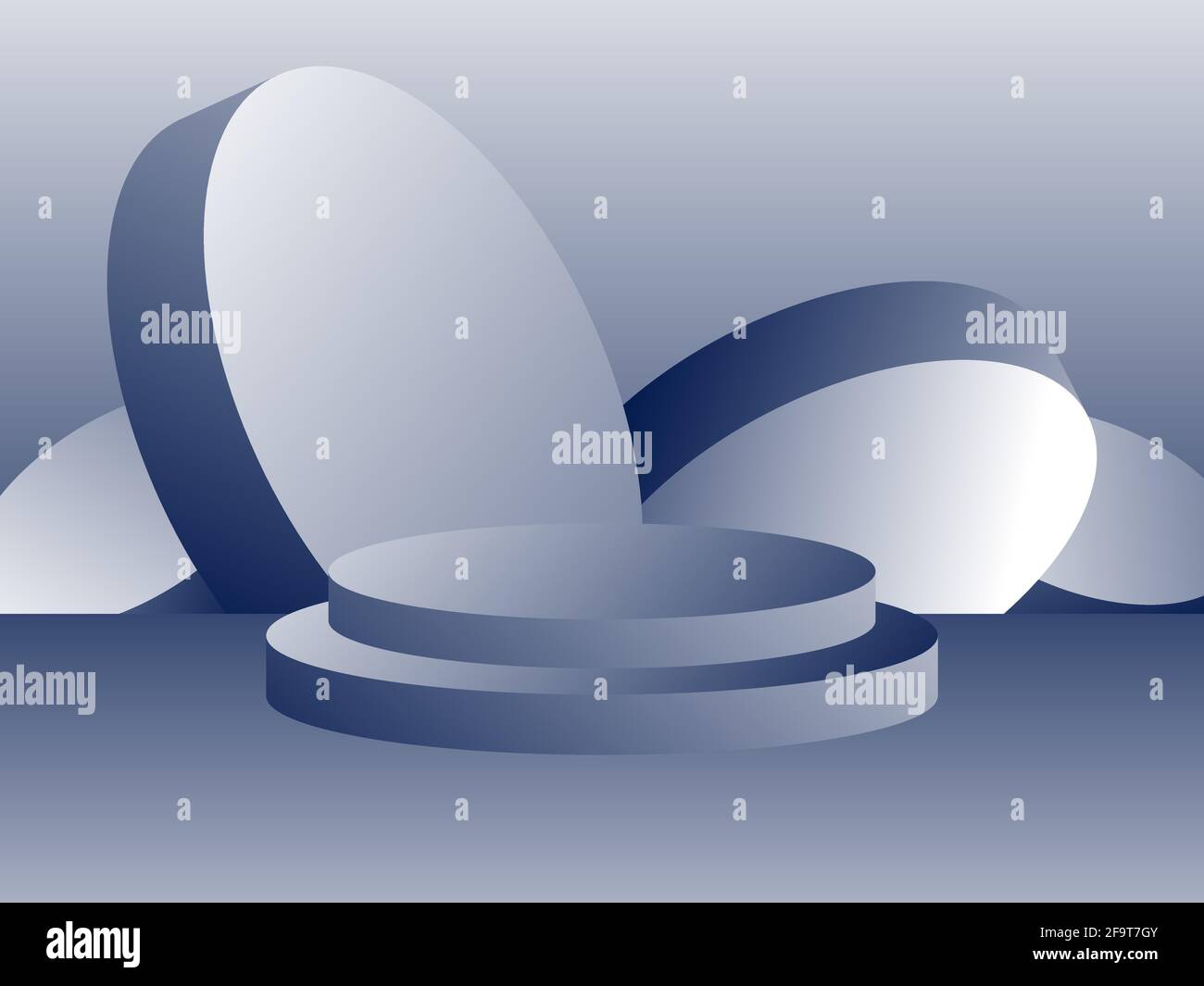3d podium in a minimalistic style with geometric shapes. Gradient ...