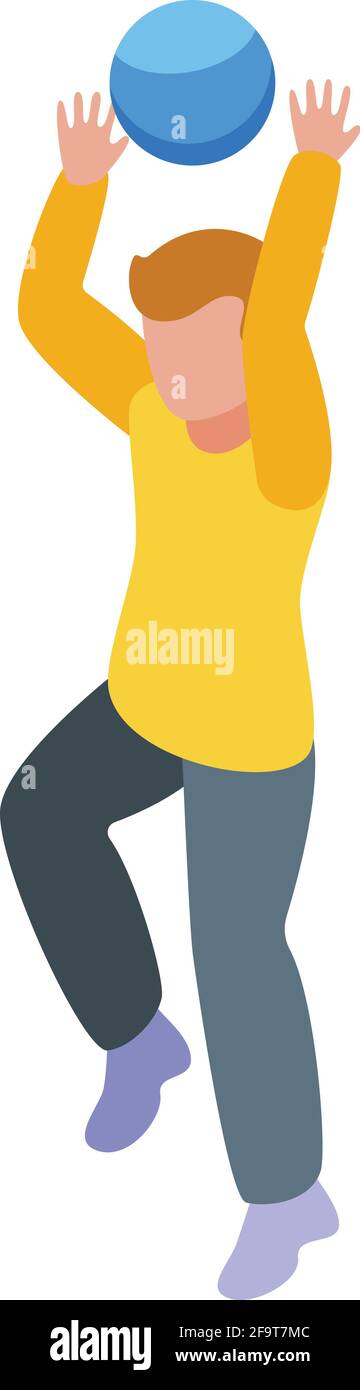 Hyperactivity ball play icon. Isometric of Hyperactivity ball play ...