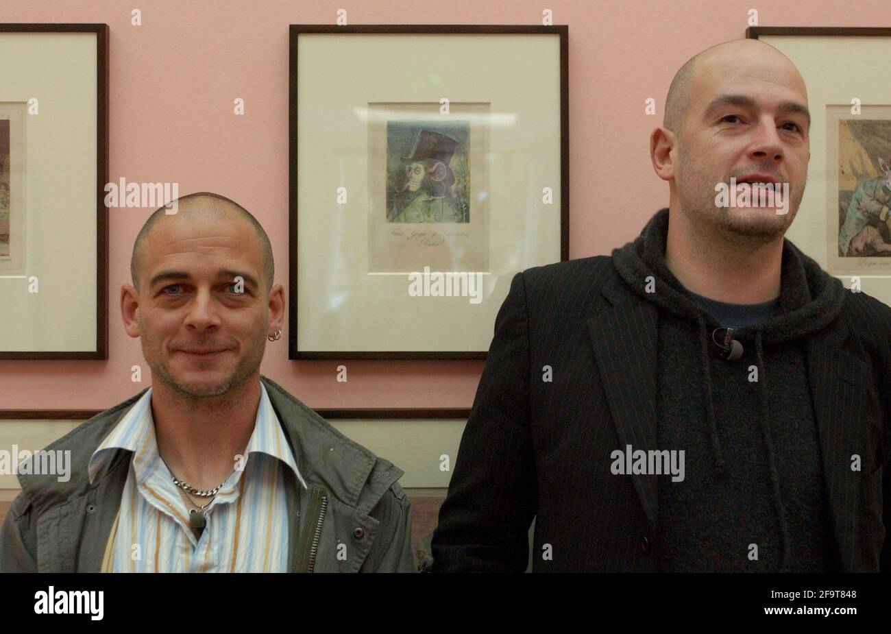 DINOS AND JAKE CHAPMAN WITH THEIR WORK,LOS CAPRICHOS AT THE WHITE CUBE ...