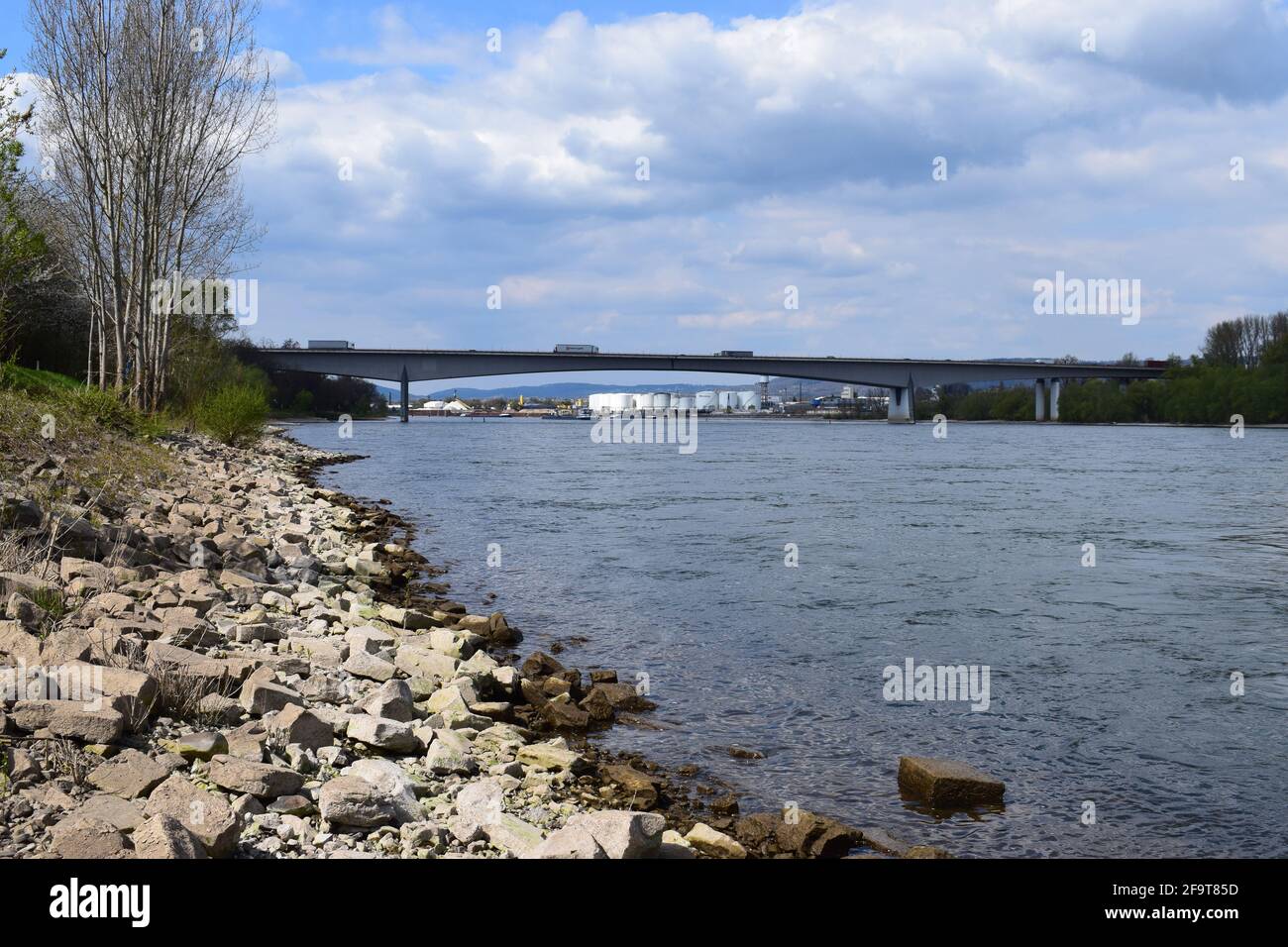 Autobahn Bridge across the Rhine Stock Photo - Alamy